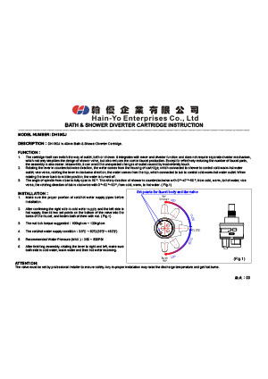 Instruction for Installation of Cartridge